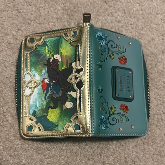 Loungefly | Bags | Loungefly Blue And Gold Wallet Disney Brave | Poshmark